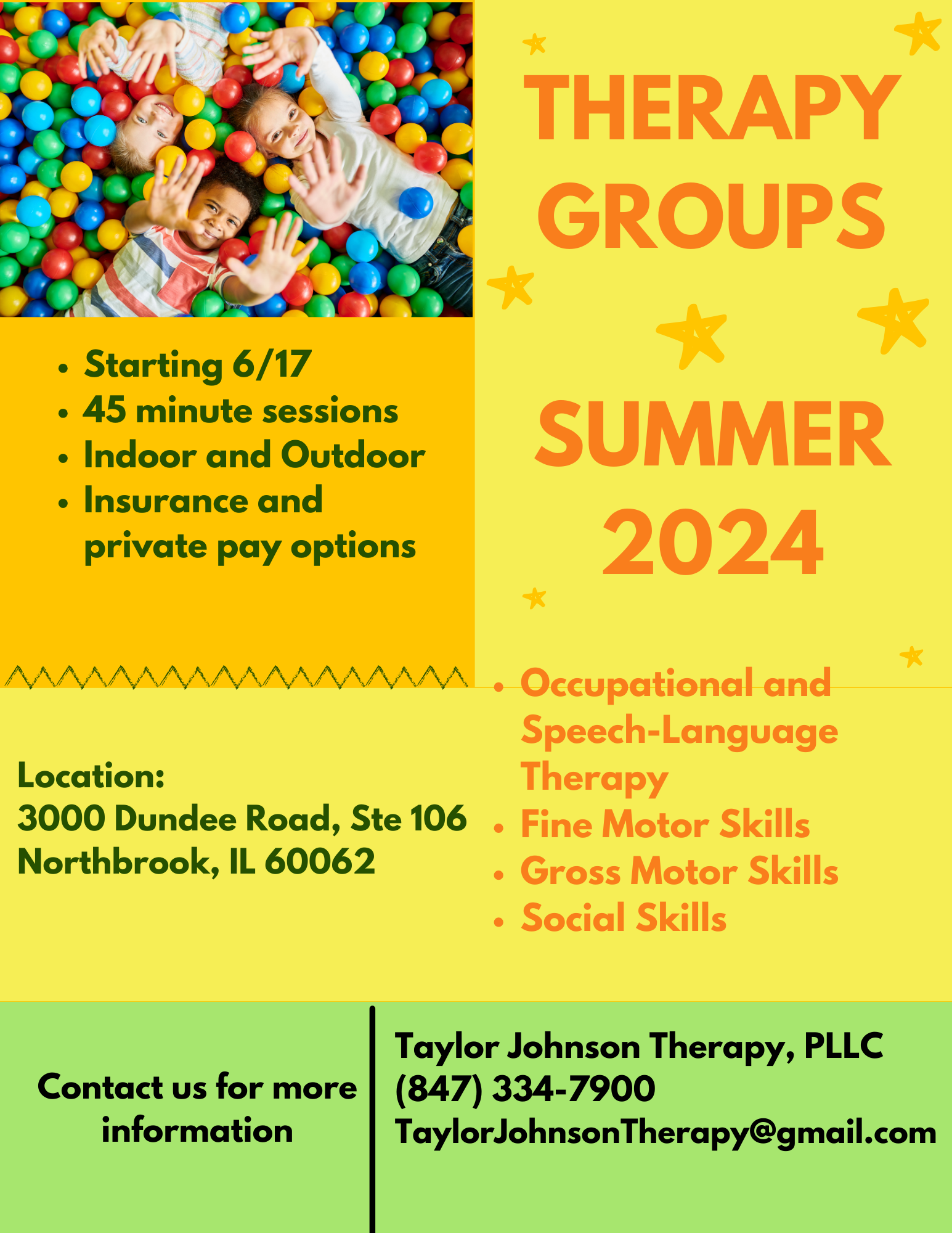 Taylor Johnson Therapy, PLLCSummer Groups 2024